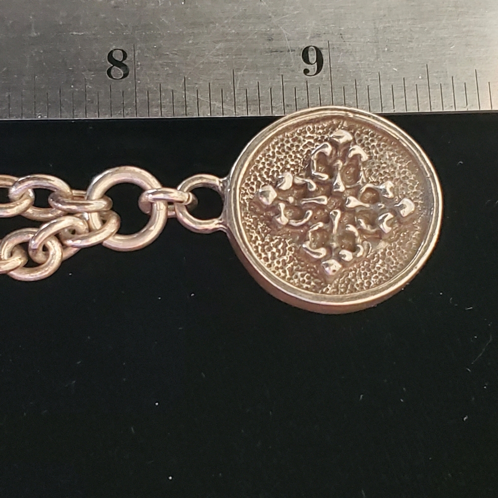 Sterling Renaissance Gothic Cross Necklace - Gem